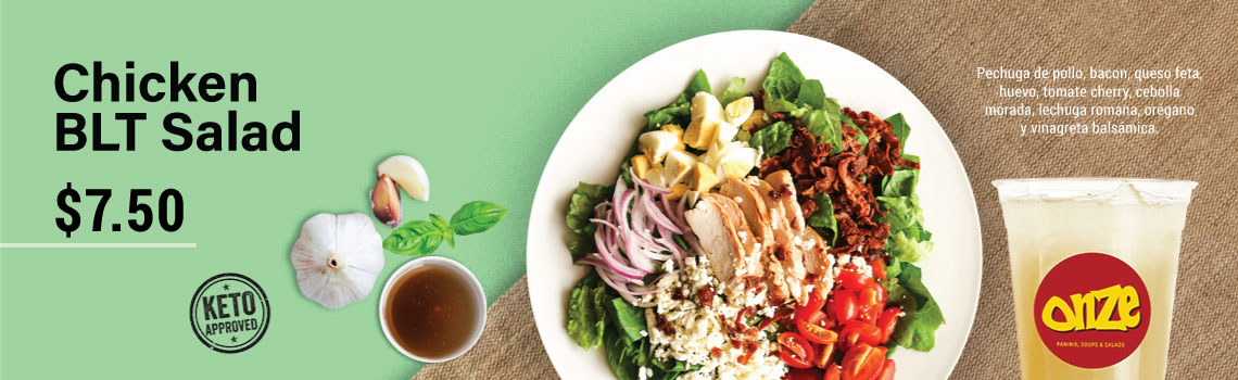 ONZE | Paninis - Soups - Salads