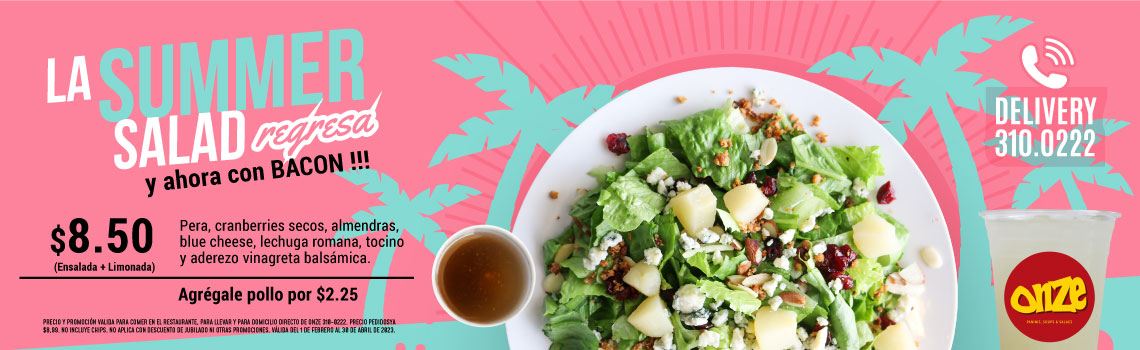 ONZE | Paninis - Soups - Salads